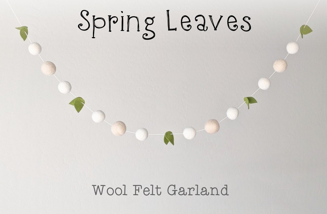 Spring Garland : Farmhouse Felt Ball Garland - Etsy