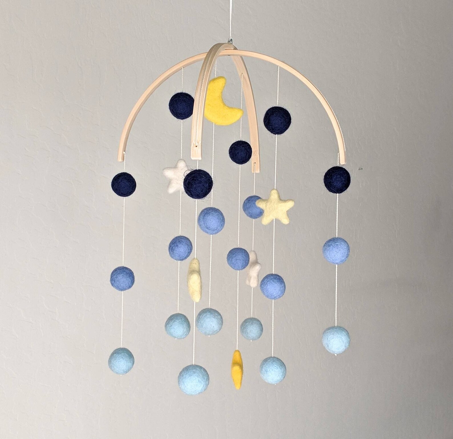Baby Mobile : Starry Night Baby Mobile in Bold Blue Ombre Hues | Etsy
