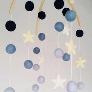 Baby Mobile : Starry Night Baby Mobile in blue ombre hues | Etsy