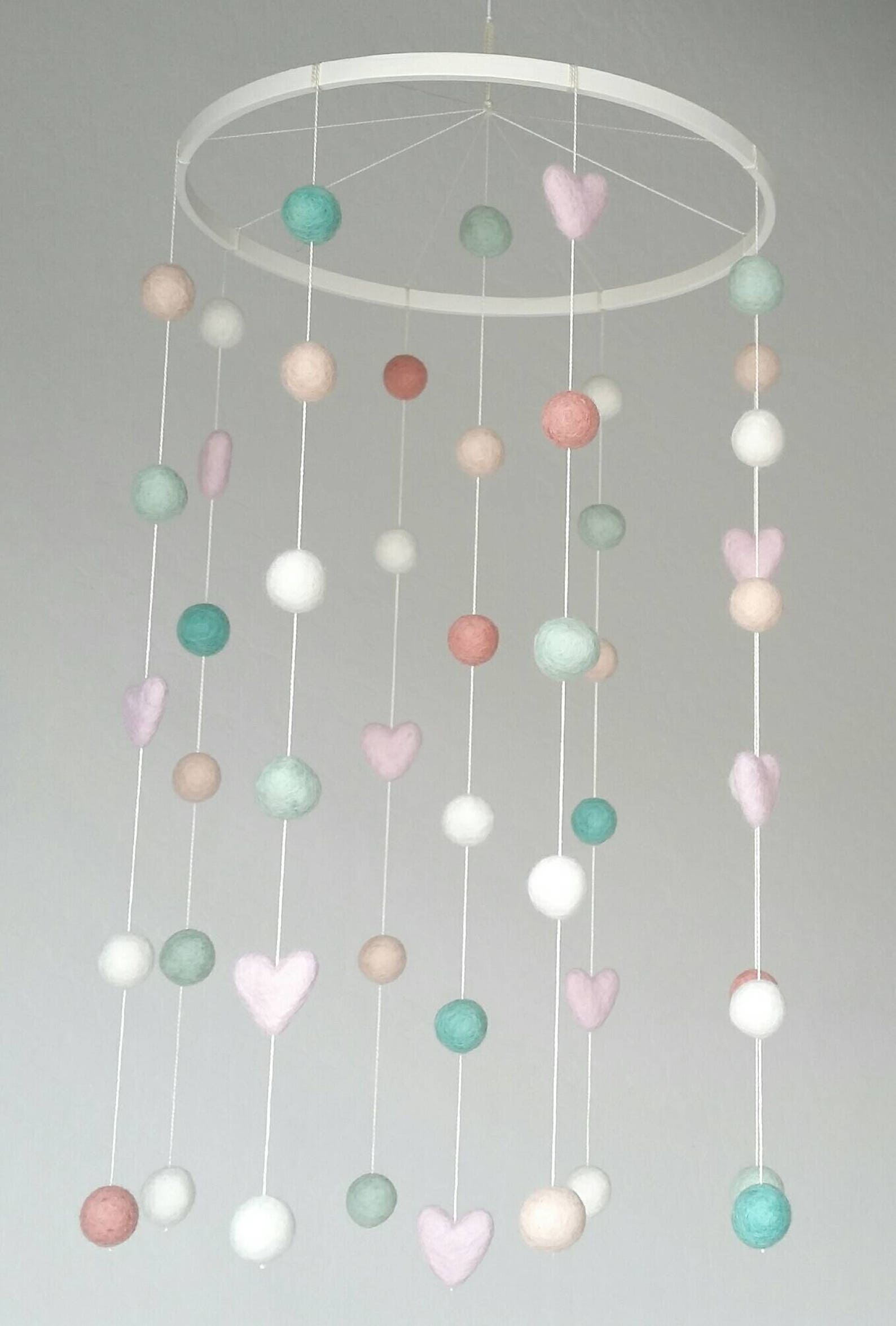 Deluxe Baby Mobile : Classic Modern Baby Mobile in Mint and - Etsy