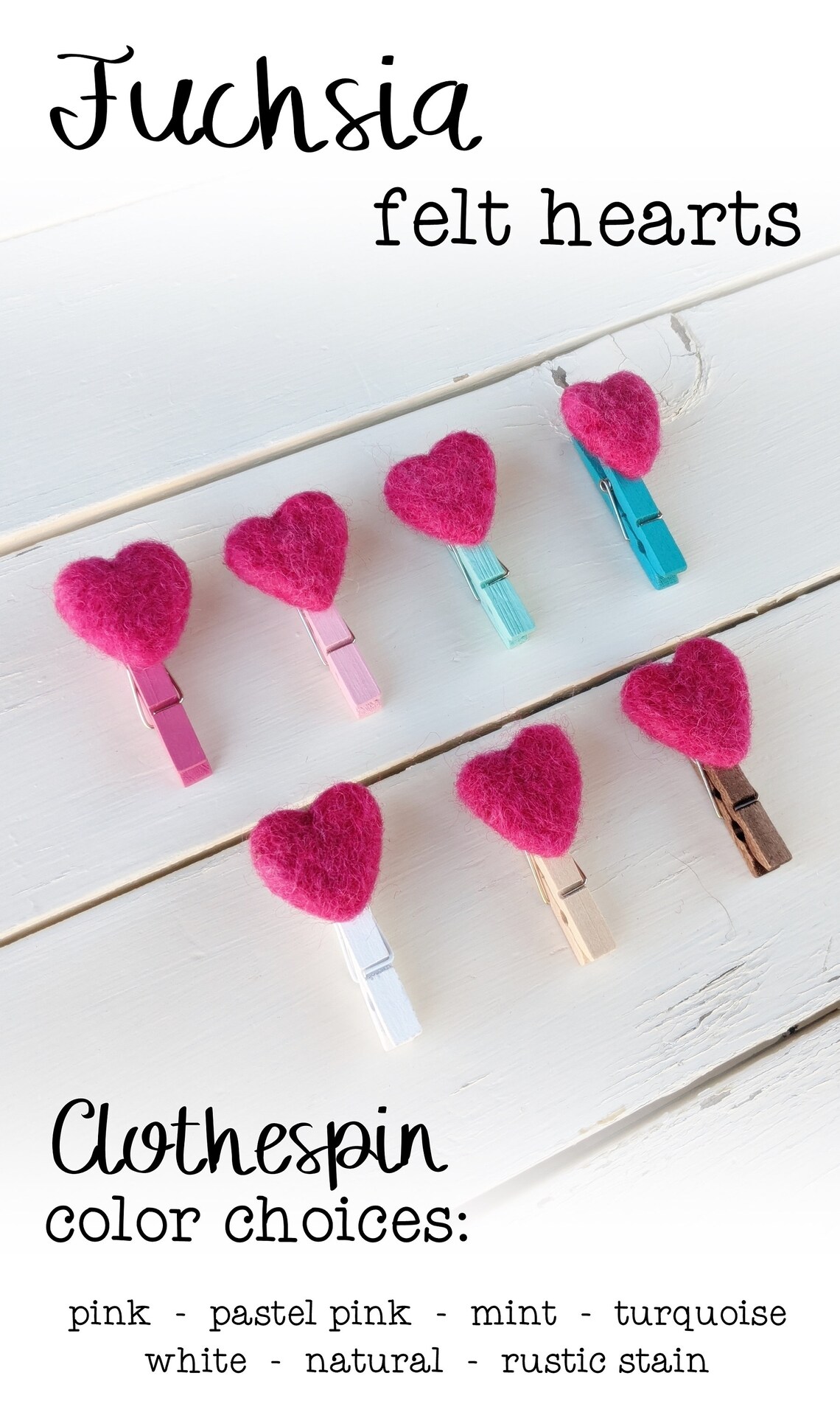 Decorative Clothespins Heart Clothespins Picture Display | Etsy