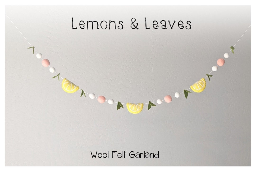 Spring Garland : Felt Lemon Garland for Spring - Etsy