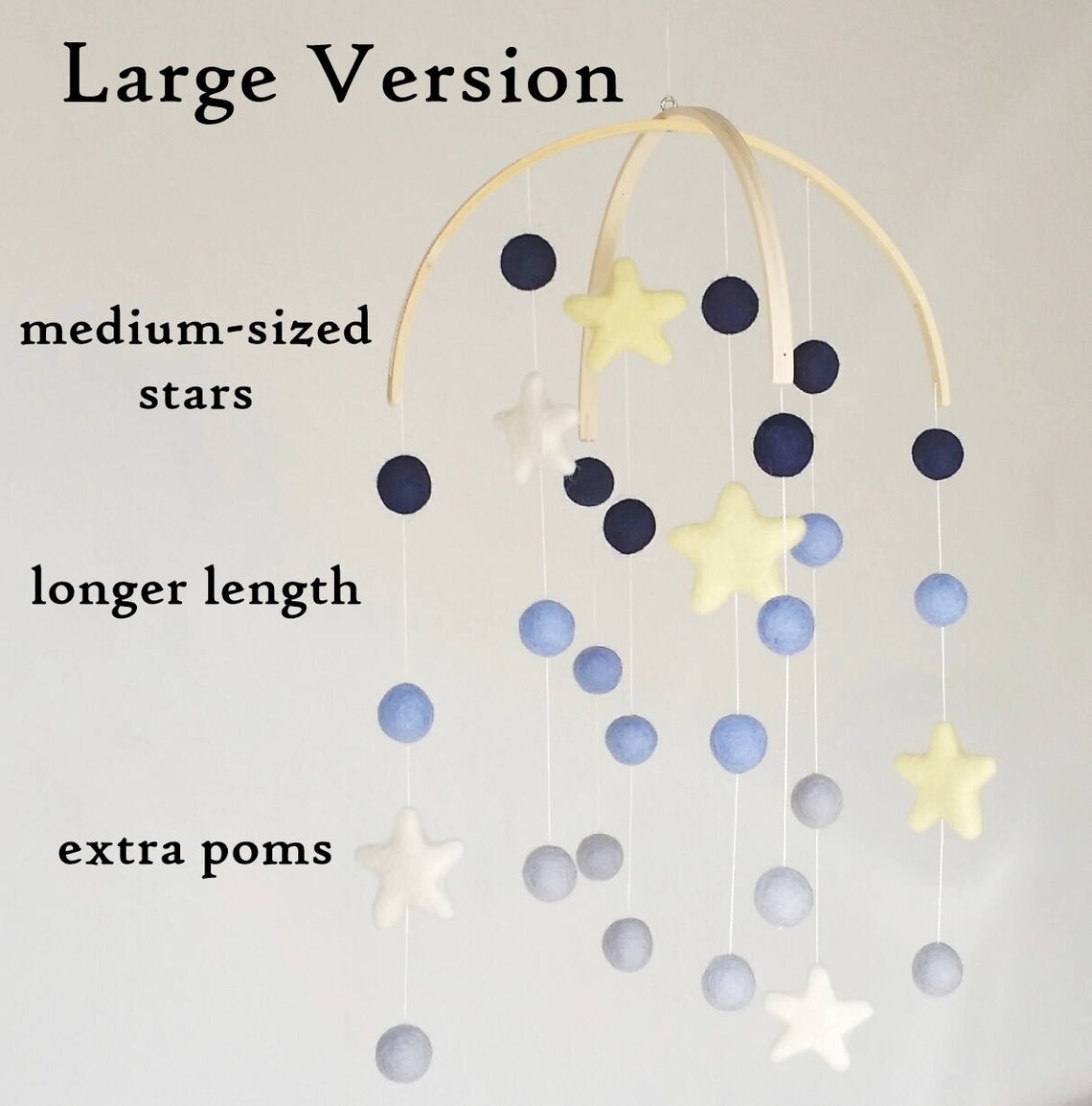 Baby Mobile : Starry Night Baby Mobile in Bold Blue Ombre Hues | Etsy