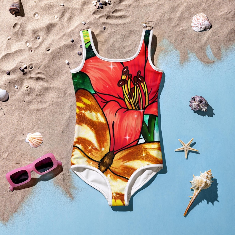 All-over Print Kids Swimsuit - Etsy
