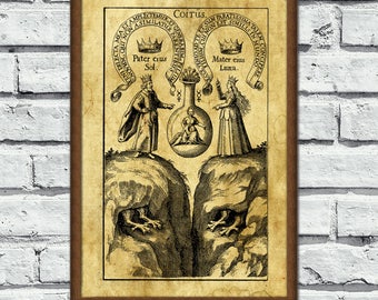 Alchemy symbols Alchemy print alchemical illustration | Etsy