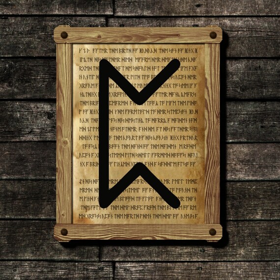 Perth Viking Print Rune Illustration Futhark Art On Old Etsy