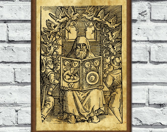 Hermes Trismegistus Classical GOD, Alchemy Illustration, Alchemy Print ...