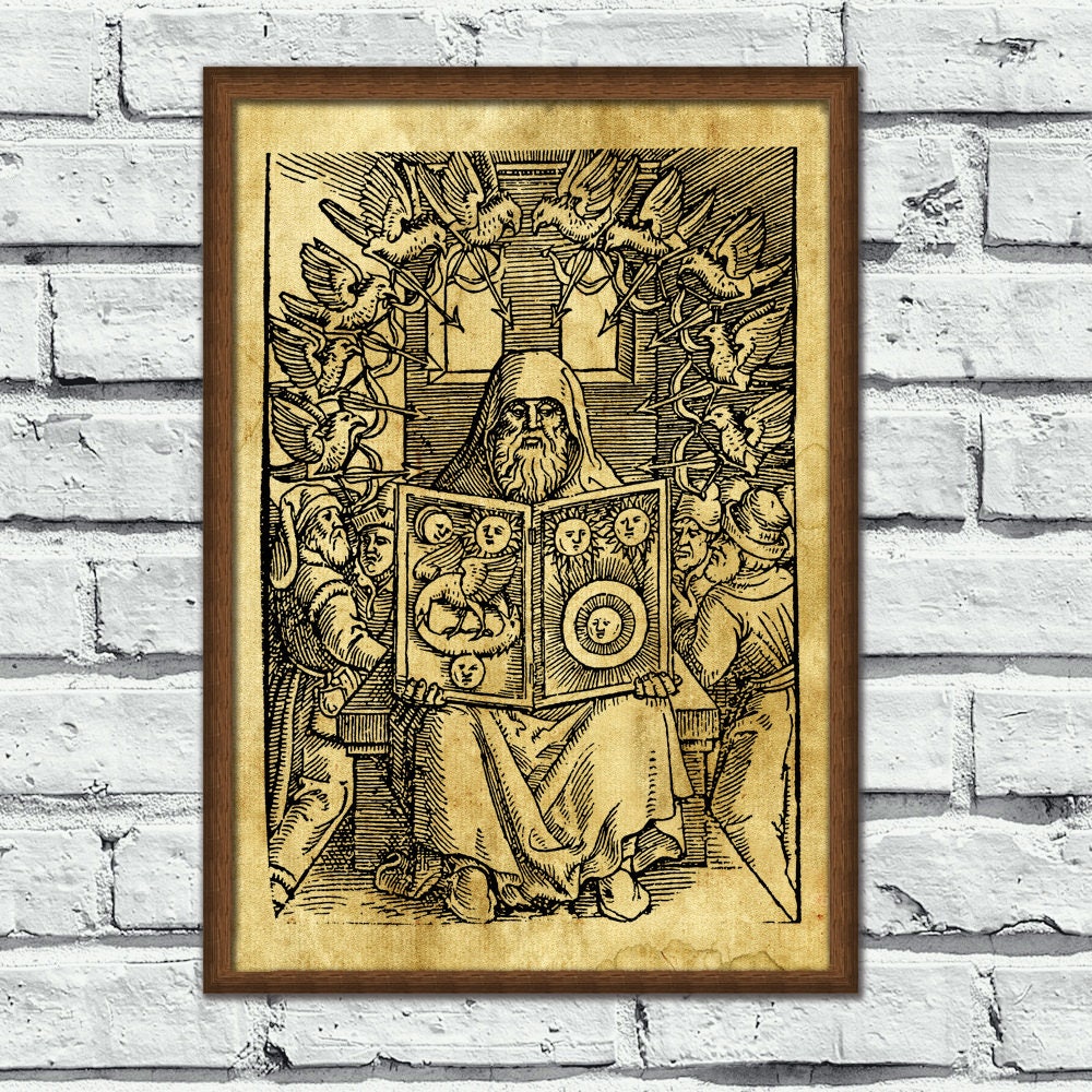 Hermes Trismegistus Classical GOD Alchemy Illustration | Etsy