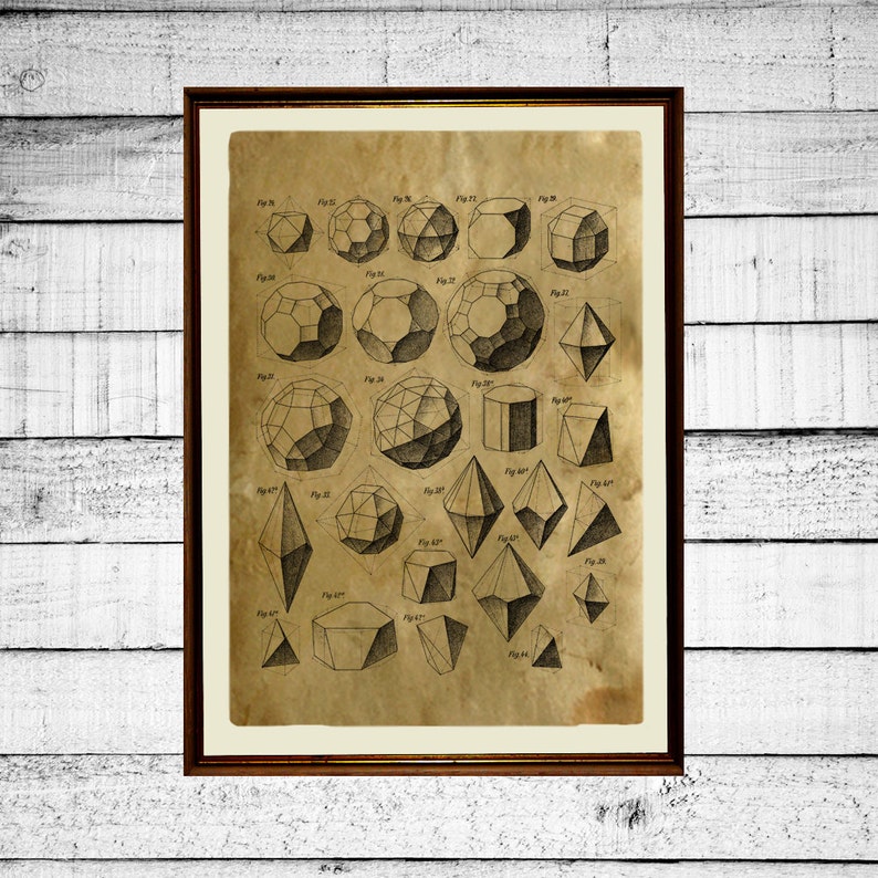 Platonic Solids Print, Sacred Geometry Print, Plato Poster, Sacred ...
