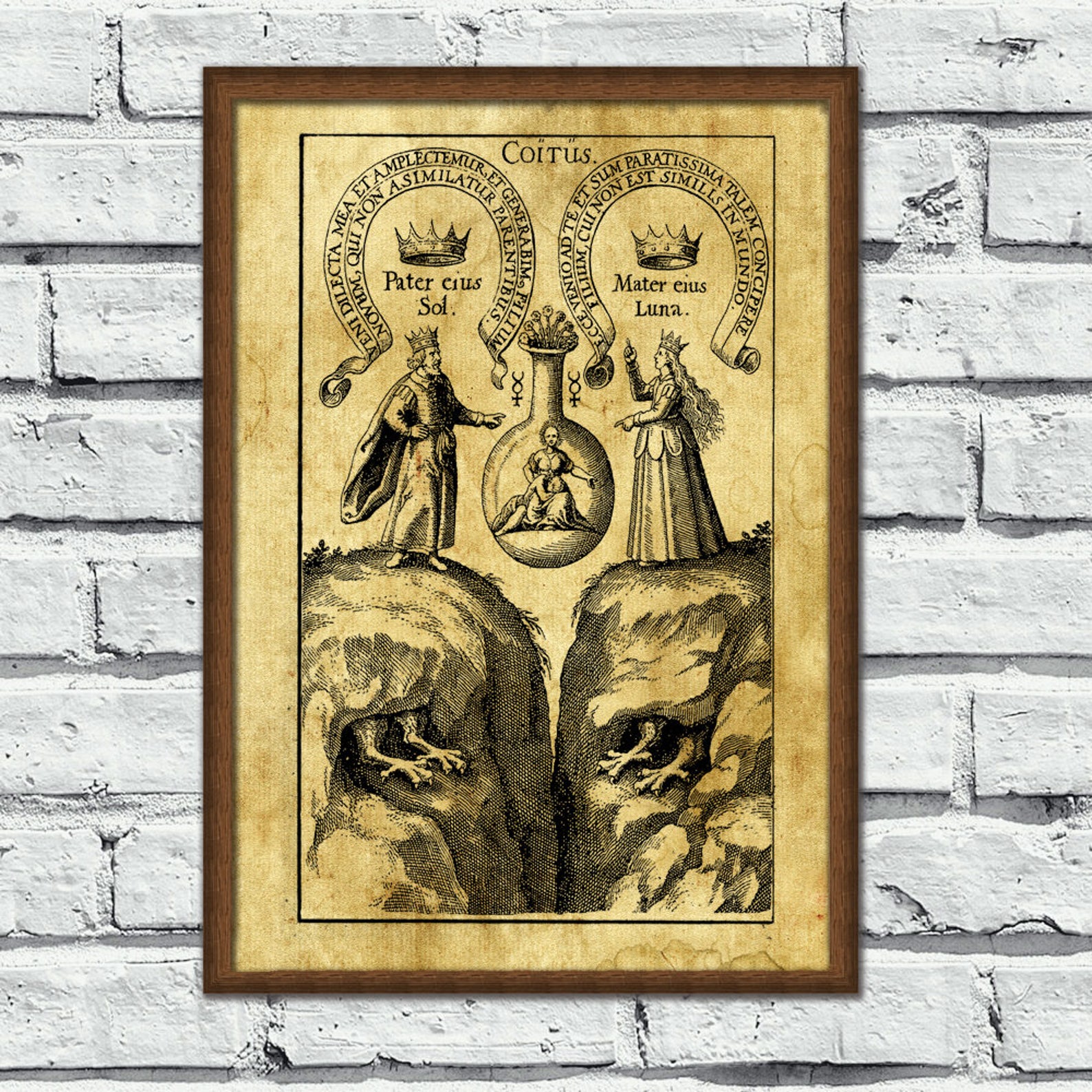 Man and Woman, Alchemy Poster, Coitus Illustration, Sacred Print ...