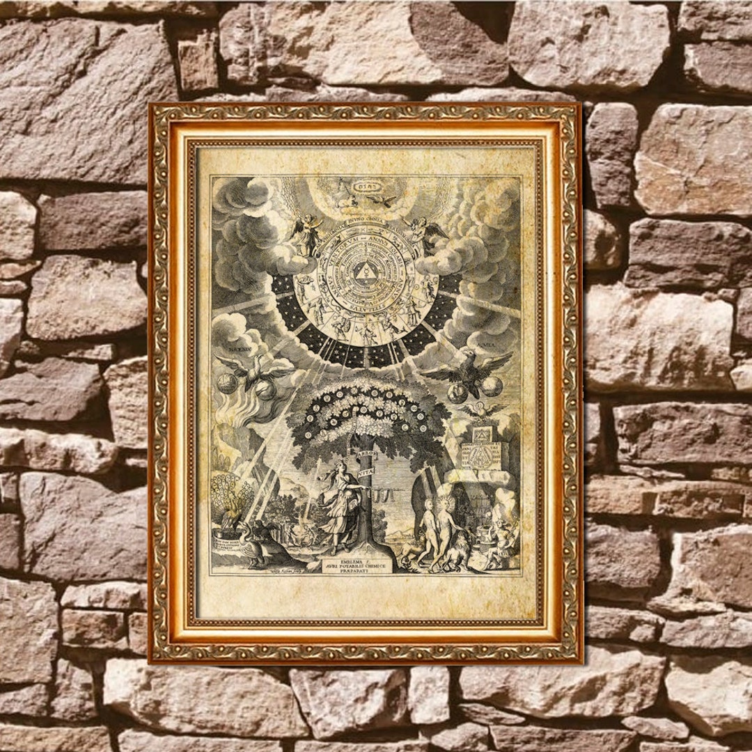 The Chemical Preparation of Aurum Portabile, Sacred Print, Alchemy ...