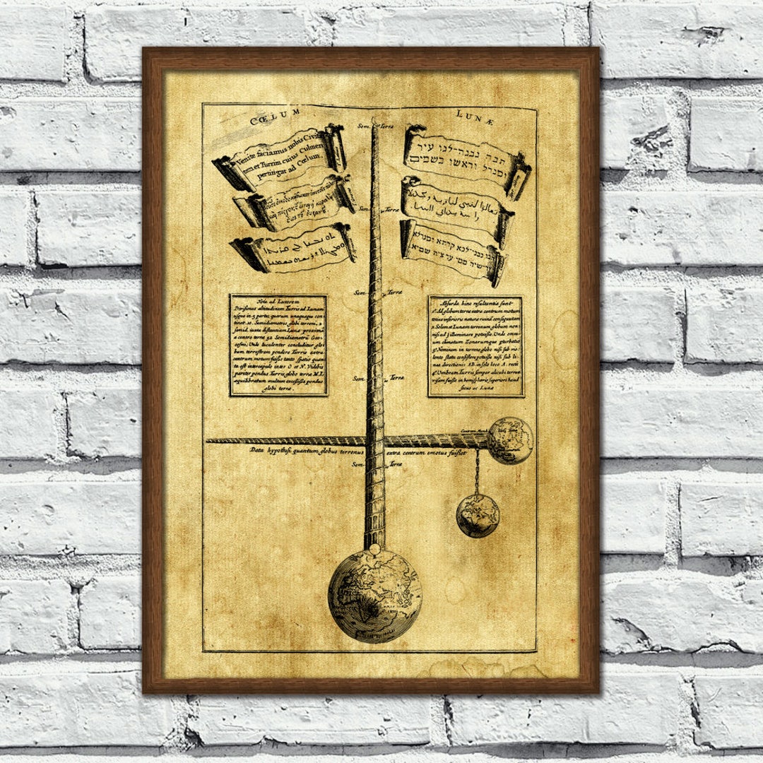 Babel Tower, Alchemy Print, Kircher Print, Babel Study, Babylonian ...