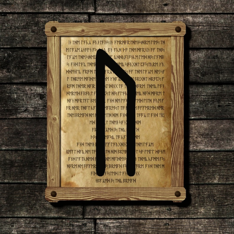 Uruz Viking Print Rune Illustration Futhark Art on Old Antique - Etsy