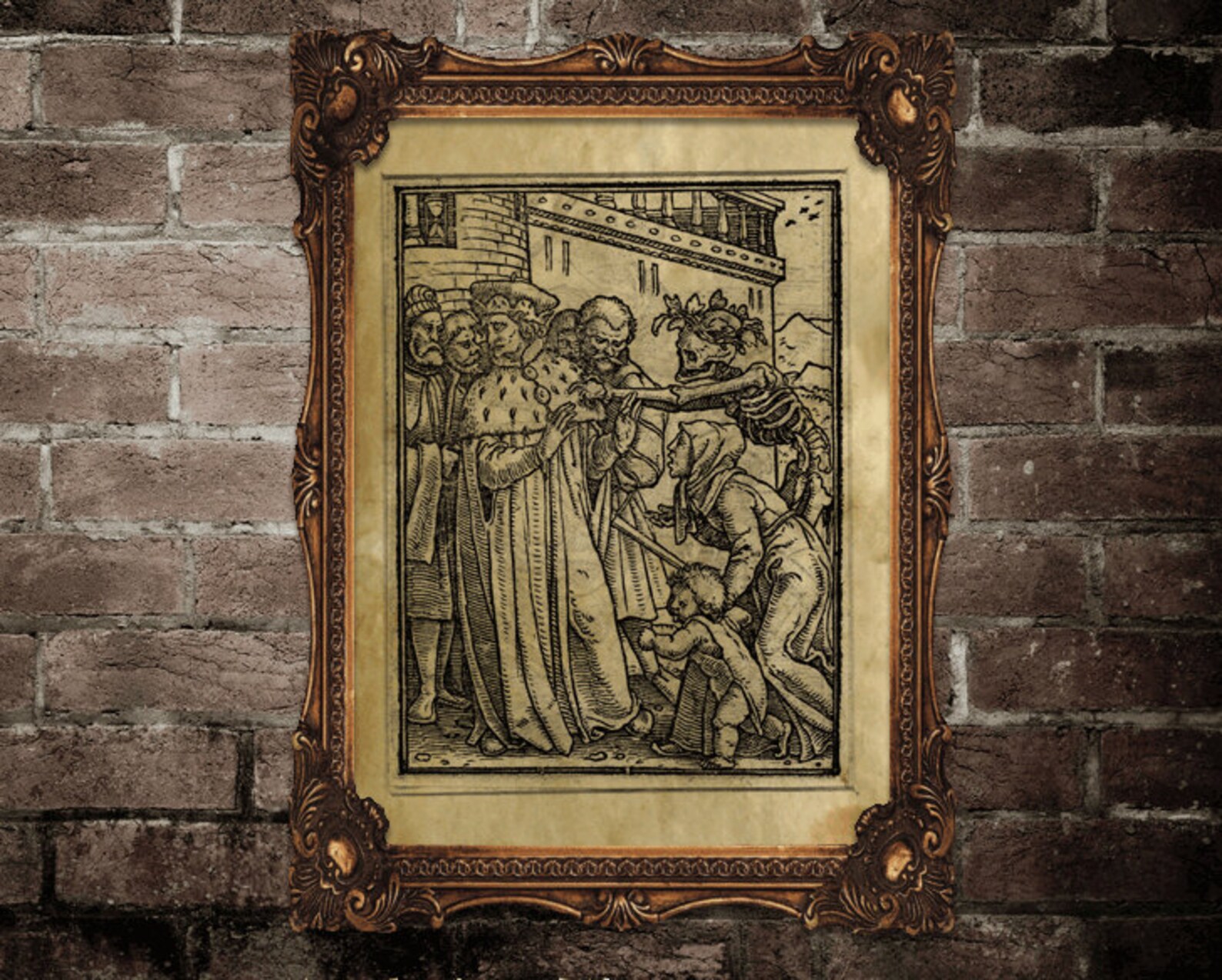 Danse Macabre Poster, Medieval Wall Decor, Litography Print, the Duke ...