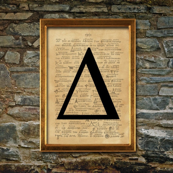 Delta Symbol Print Aged Poster Aged Wall Decor Occult - Etsy