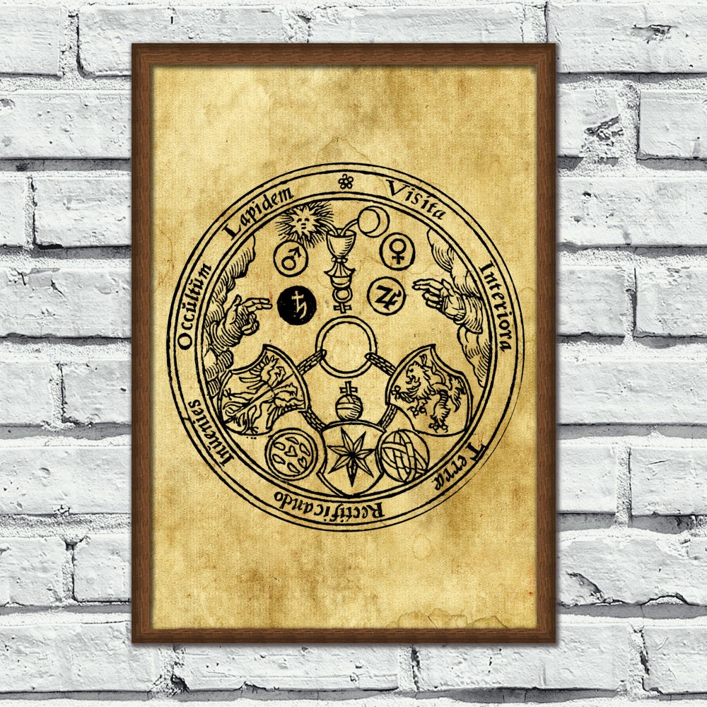 Hermes Trismegistus circle Alchemy illustration alchemy | Etsy