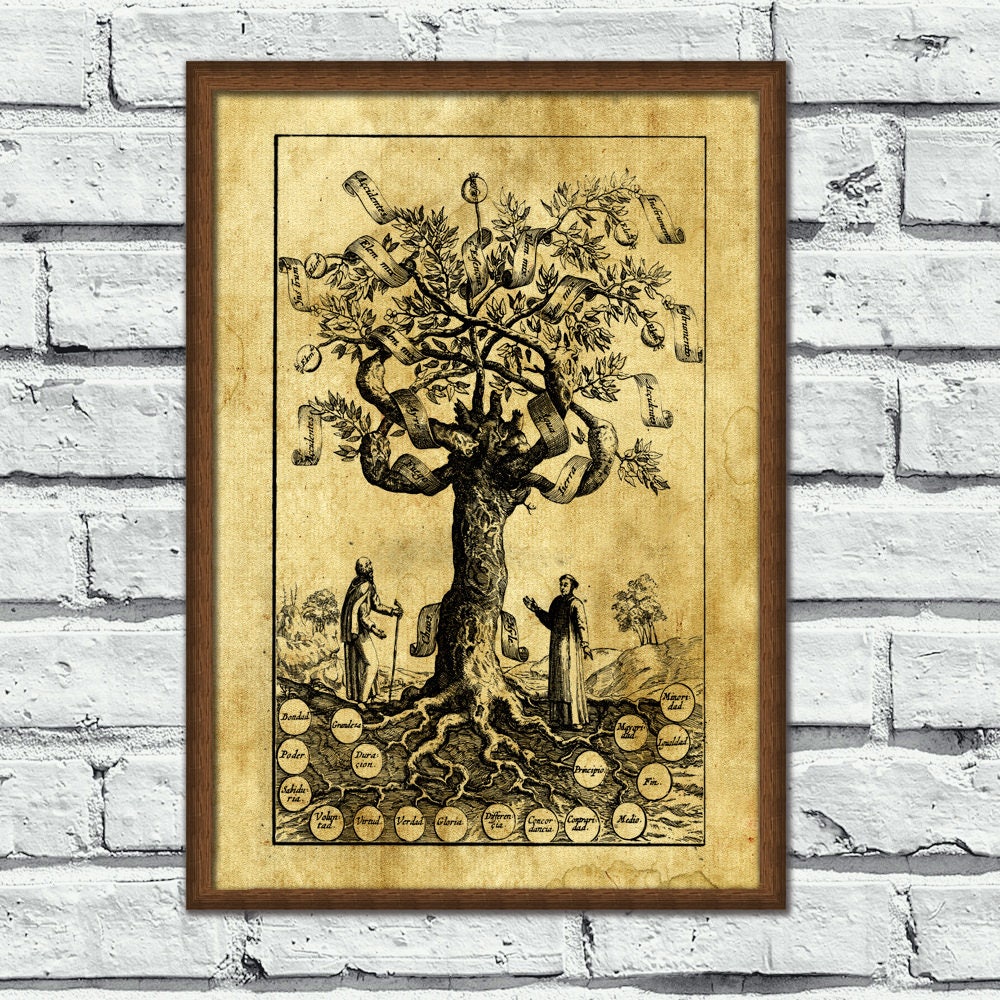 The TREE OF KNOWLEDGE Alchemy Print Medieval Study Zodiac - Etsy Canada
