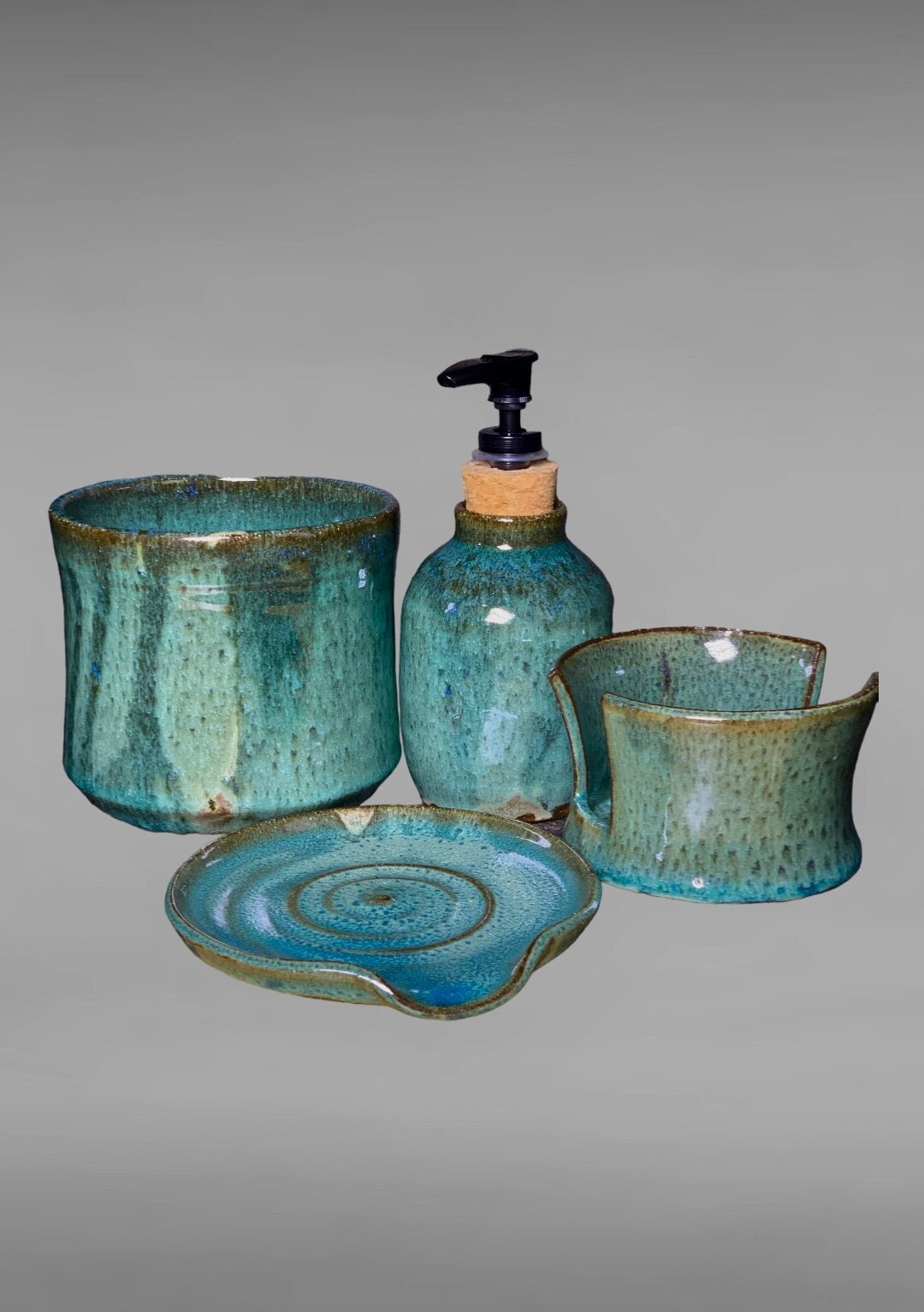 Blue & Green Kitchen Set - Etsy