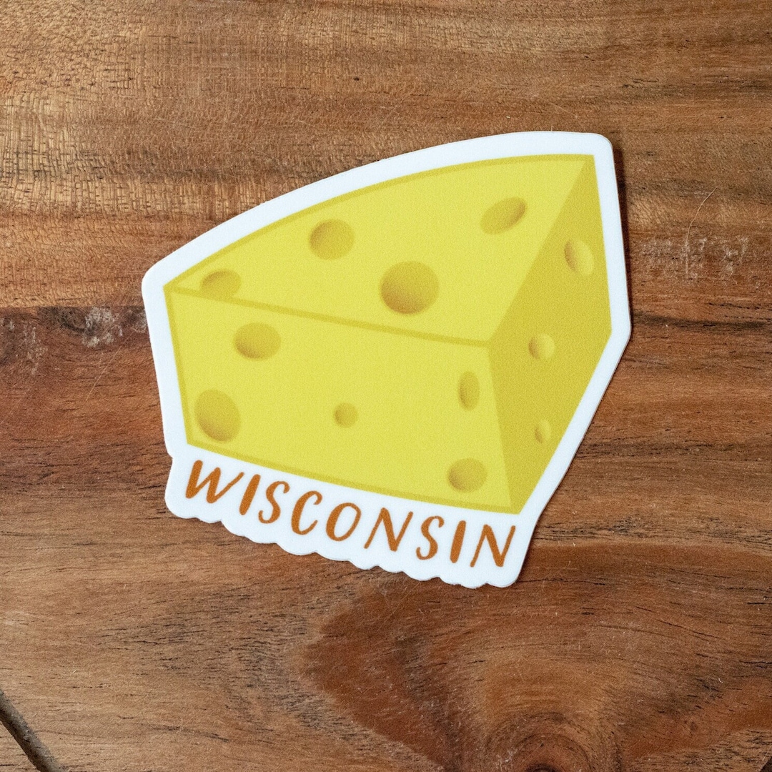 Wisconsin Cheese Wedge Sticker V1 | Wisconsin Dairyland - Etsy