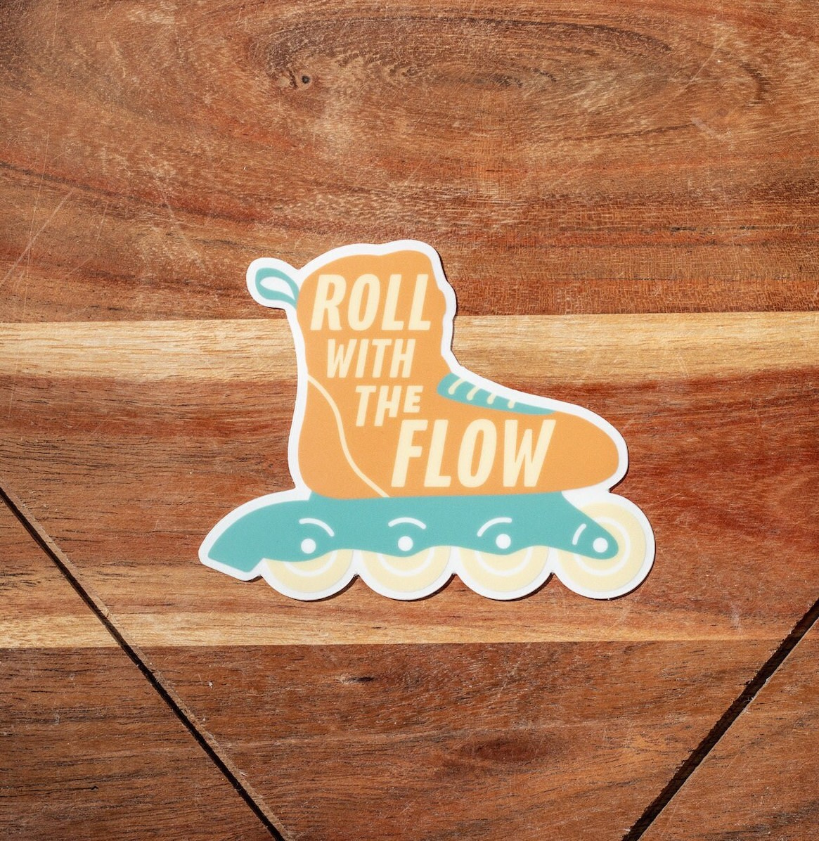 Roll With the Flow Sticker | Rollerblading | Inline Skating - Etsy