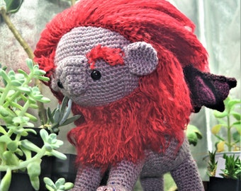 Corey the Manticore Crochet Amigurumi Pattern PDF Monster - Etsy