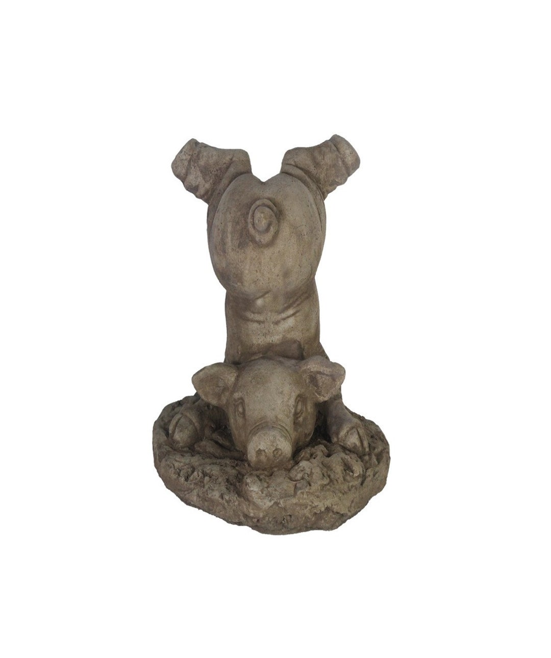 Handstand Statue Cement Pig Figure Cast Stone Garden Statues Pig Art ...