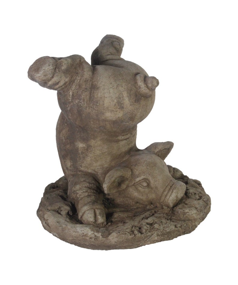 Handstand Statue Cement Pig Figure Cast Stone Garden Statues - Etsy