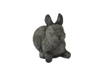 Rabbit Statue Laying Concrete Garden Statue Cement Animal Figure Cast ...