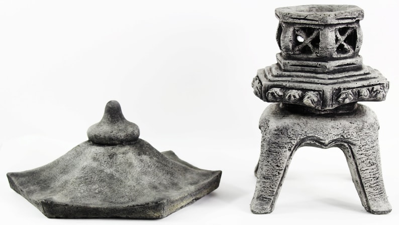 Stone Pagoda Lantern: Hand-cast Concrete Asian Garden Sculpture - Etsy