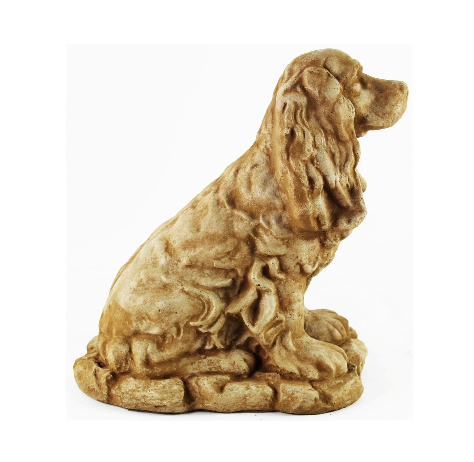 Cocker Spaniel Concrete Garden Statue Puppy Cement Dog Figure Doggy ...