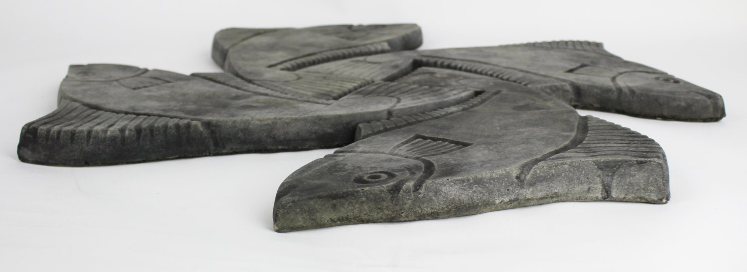 Fish Step Stones Set of Four Concrete Heavy Duty Cast Stone | Etsy