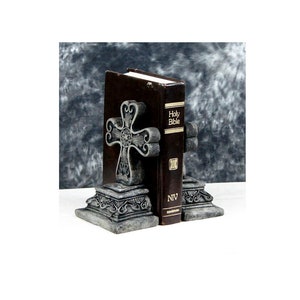 Cross Bookends Concrete Home and Garden Statue Religious Figurines ...