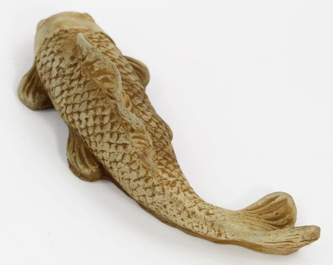 4" - 6 1/2" Long Cement Fish Lot of 3 Garden Art Concrete Statue School ...