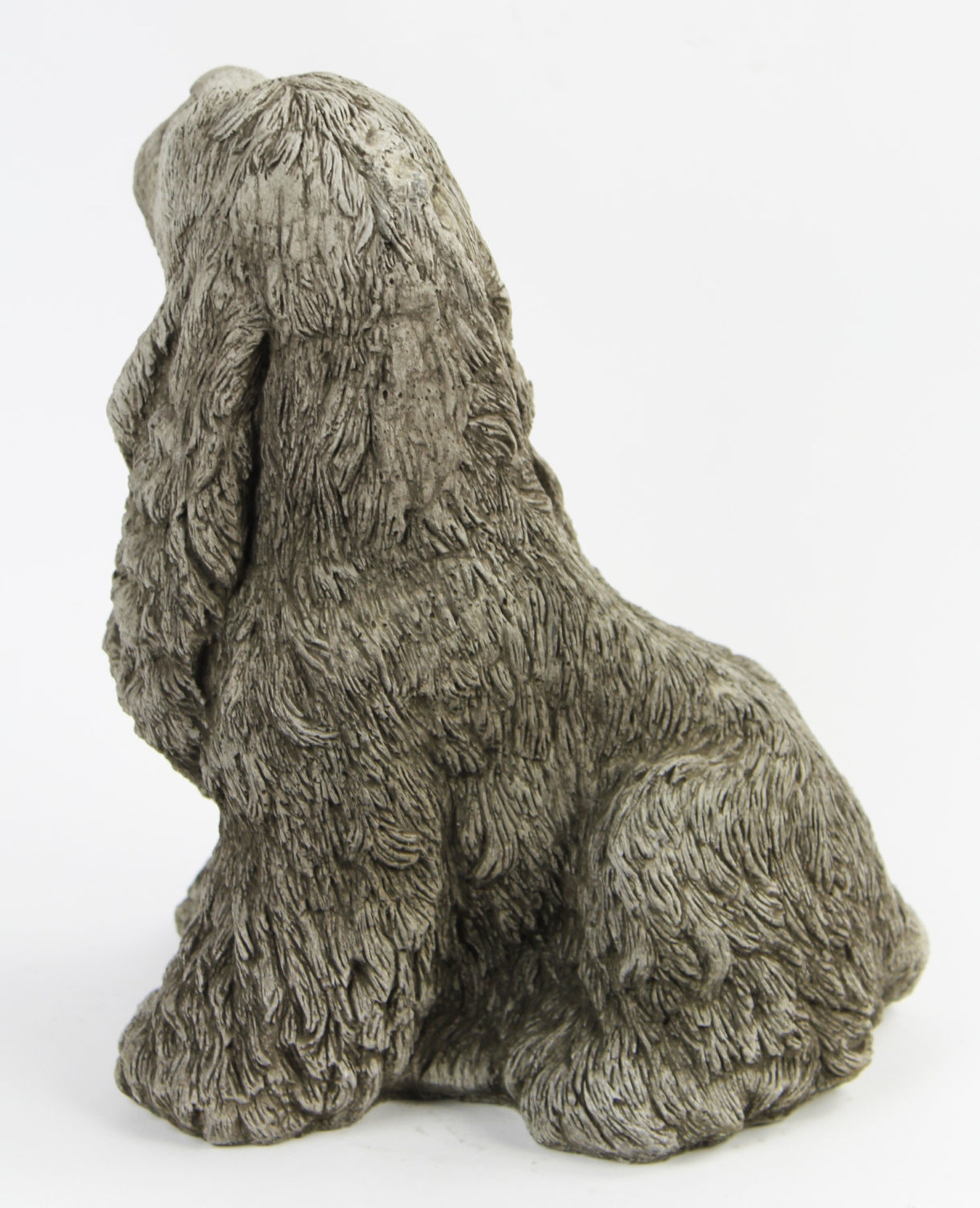 Puppy Concrete Cocker Spaniel Cast Stone Garden Statue Cement Dog ...