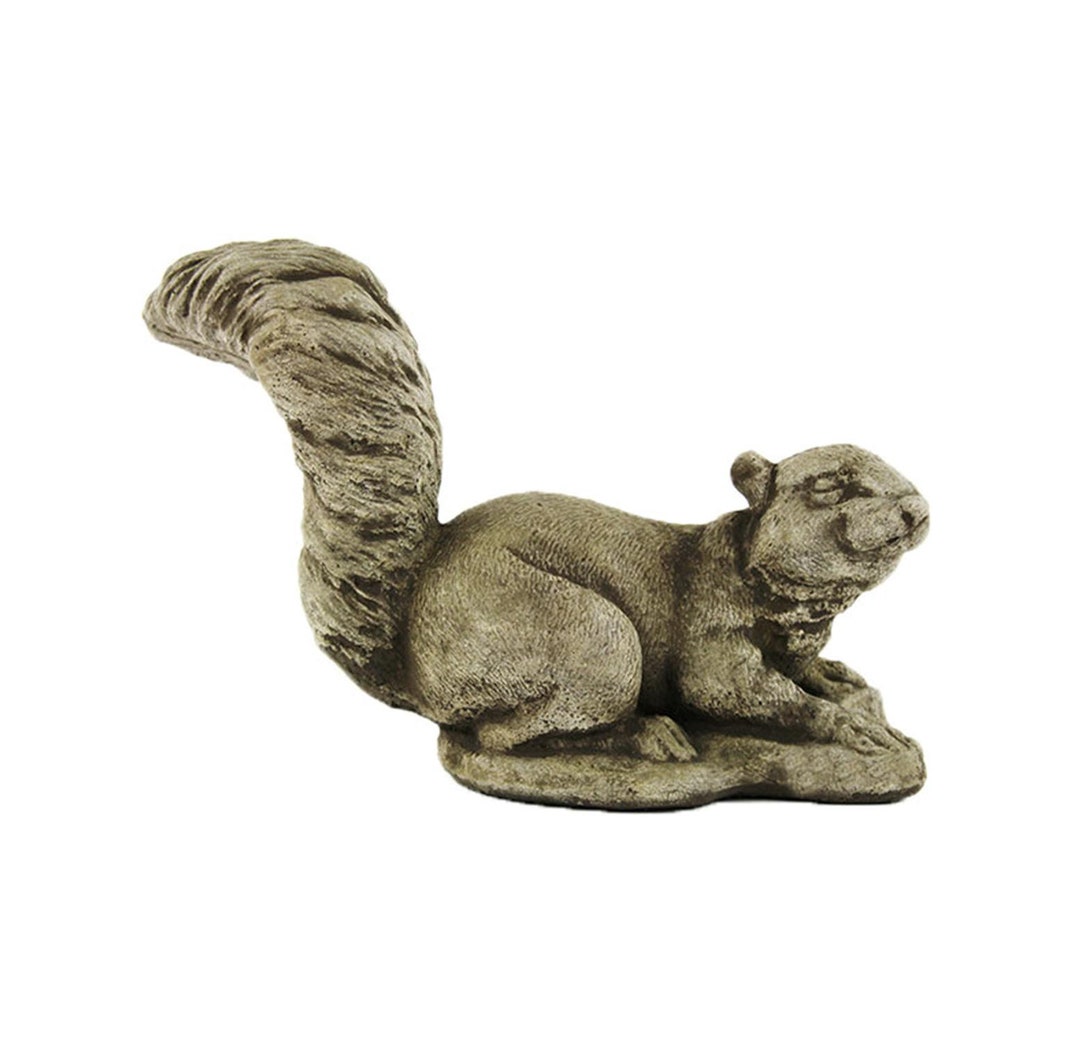 Squirrel Decorative Statue Cement Garden Statues Figure Cast Stone ...