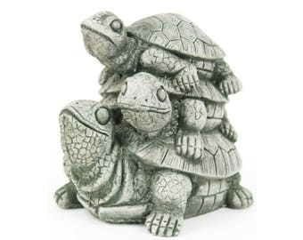 Turtle Garden Statue Cement Turtles Figure Cast Stone Statuary Garden ...