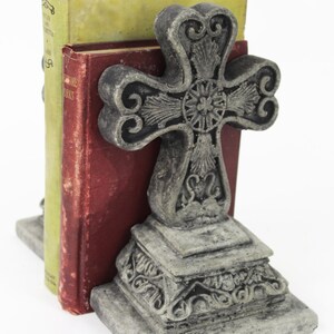Cross Bookends Concrete Home and Garden Statue Religious Figurines ...
