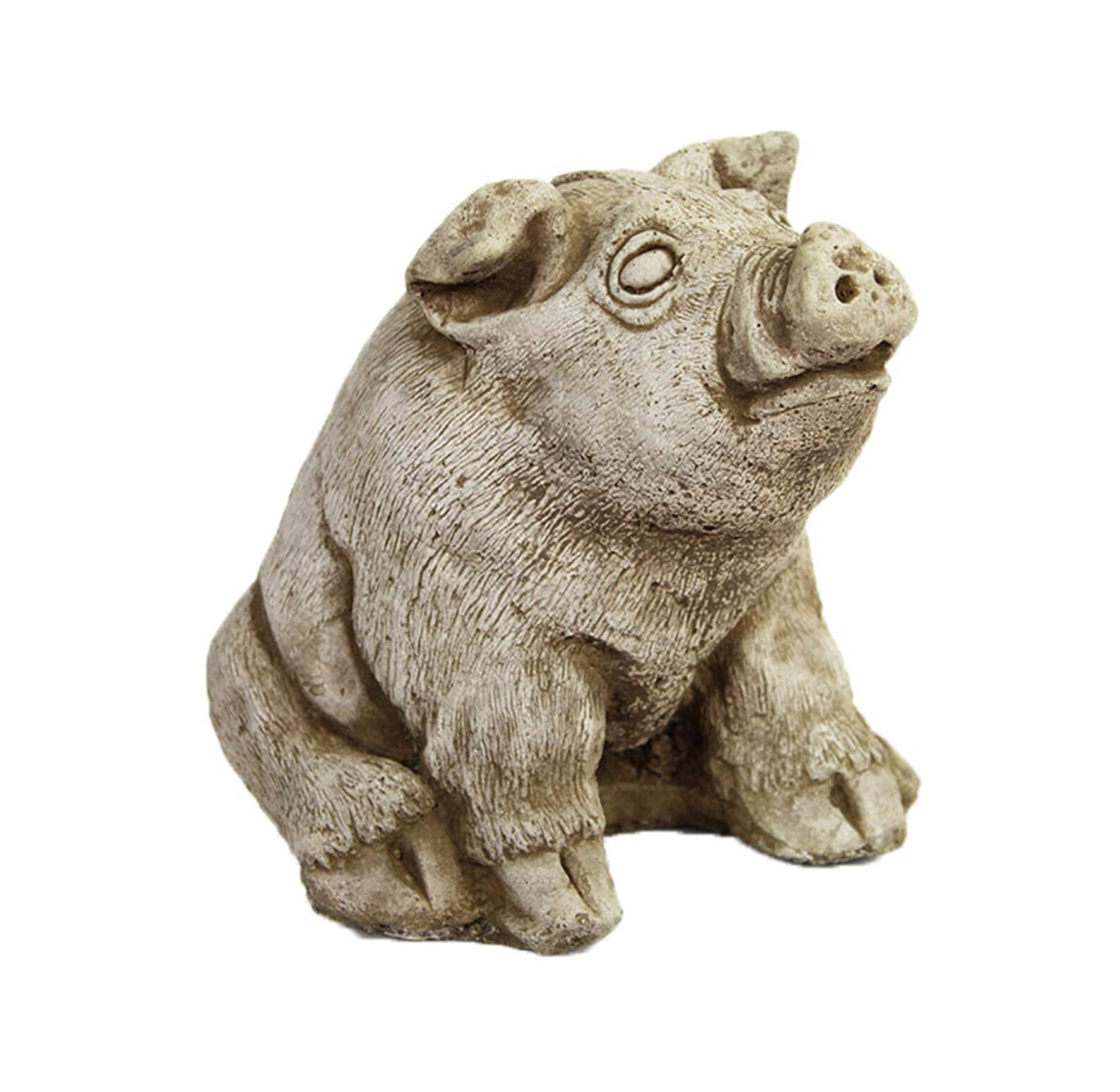 Sitting Pig Statue Cement Pig Figure Cast Stone Garden Statues - Etsy
