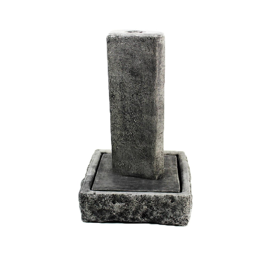 Handmade Basalt Water Fountain: Modern Concrete Garden Feature - Etsy