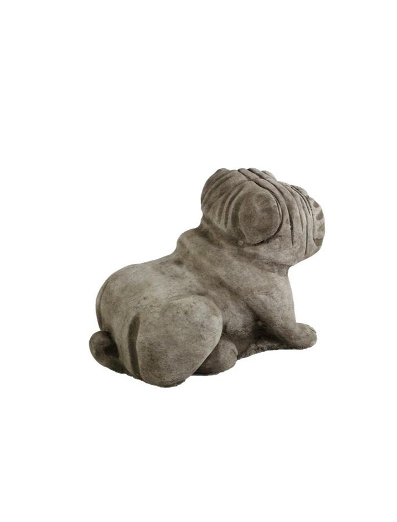 Bulldog Cement Garden Dog Statue - Etsy