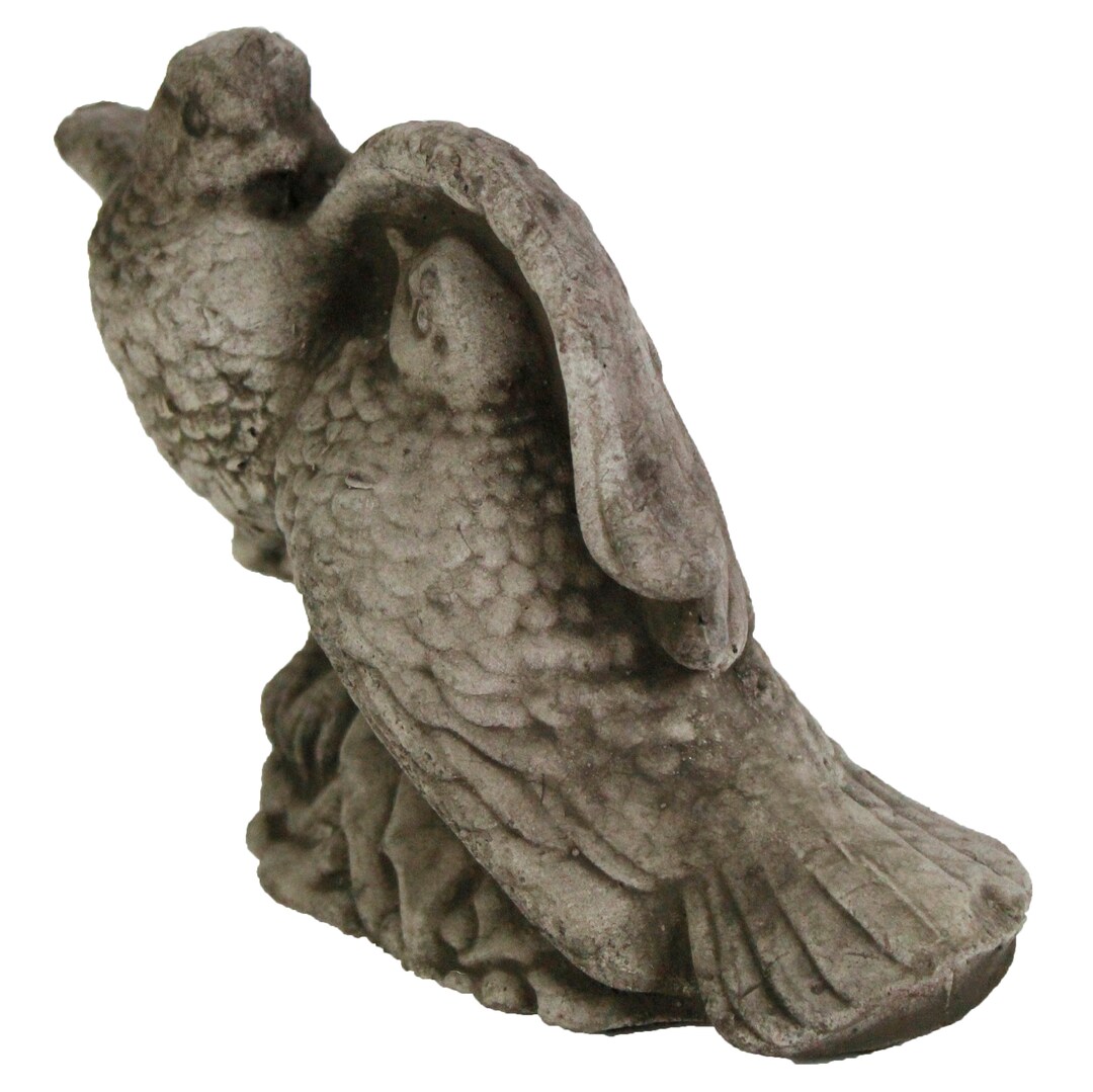 Love Birds Concrete Garden Statue Cement Figurine Bird Cast Stone ...