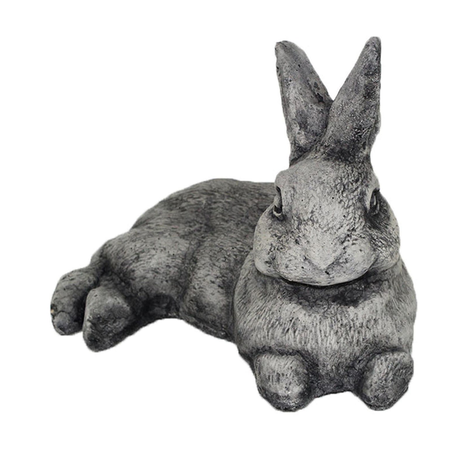 Rabbit Statue Laying Concrete Garden Statue Cement Animal Figure Cast ...