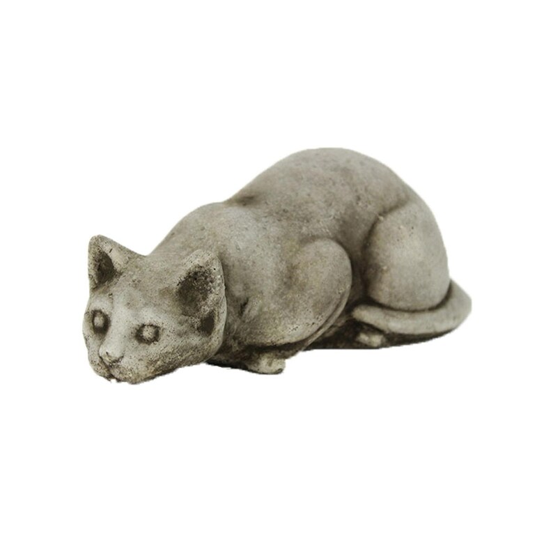 Crouching Cat Statue Kitty Concrete Statues Cement Cat Figure - Etsy Norway