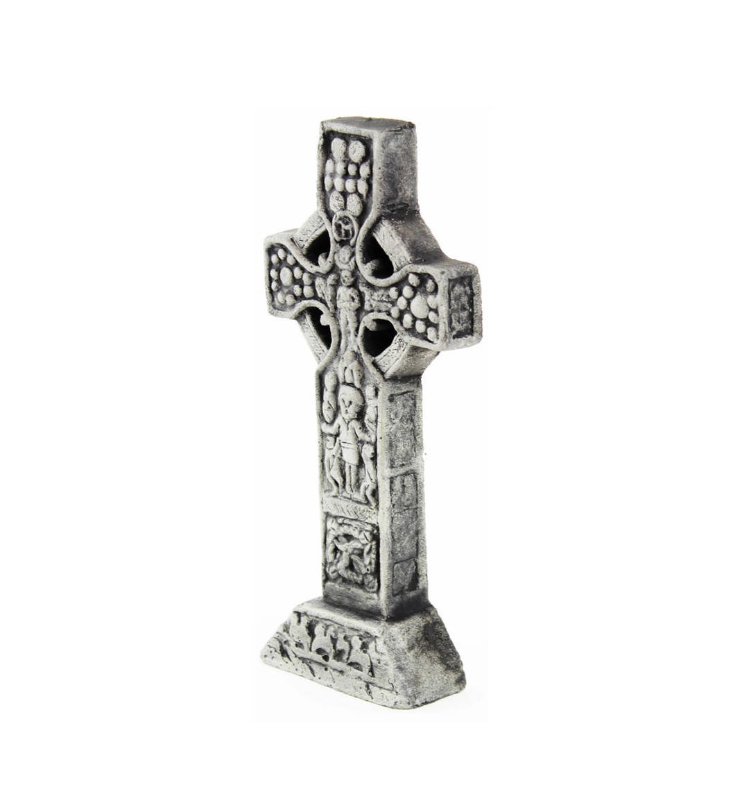 Clonmacnoise Cross Celtic Cross Concrete Garden Statue Religious Cement ...