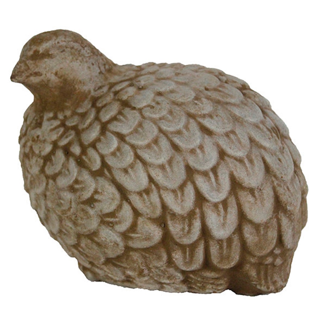 Quail Female Concrete Ornamental Statue Cement Bird Figurines Carved ...