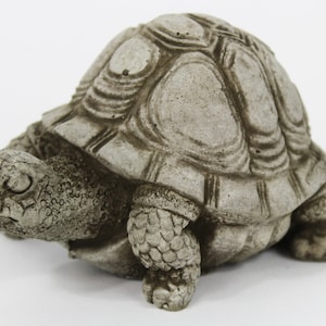 Small Turtle Concrete Garden Statue: Handmade Cement Art Decor - Etsy