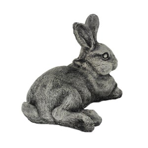 Rabbit Statue Laying Concrete Garden Statue Cement Animal Figure Cast ...
