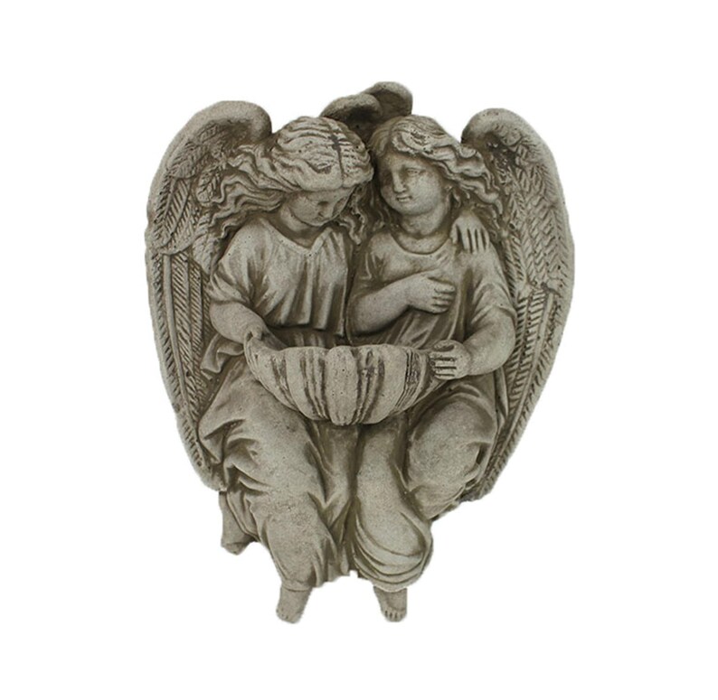 Holy Angels Wall Plaque Garden Statue Cement Religious - Etsy