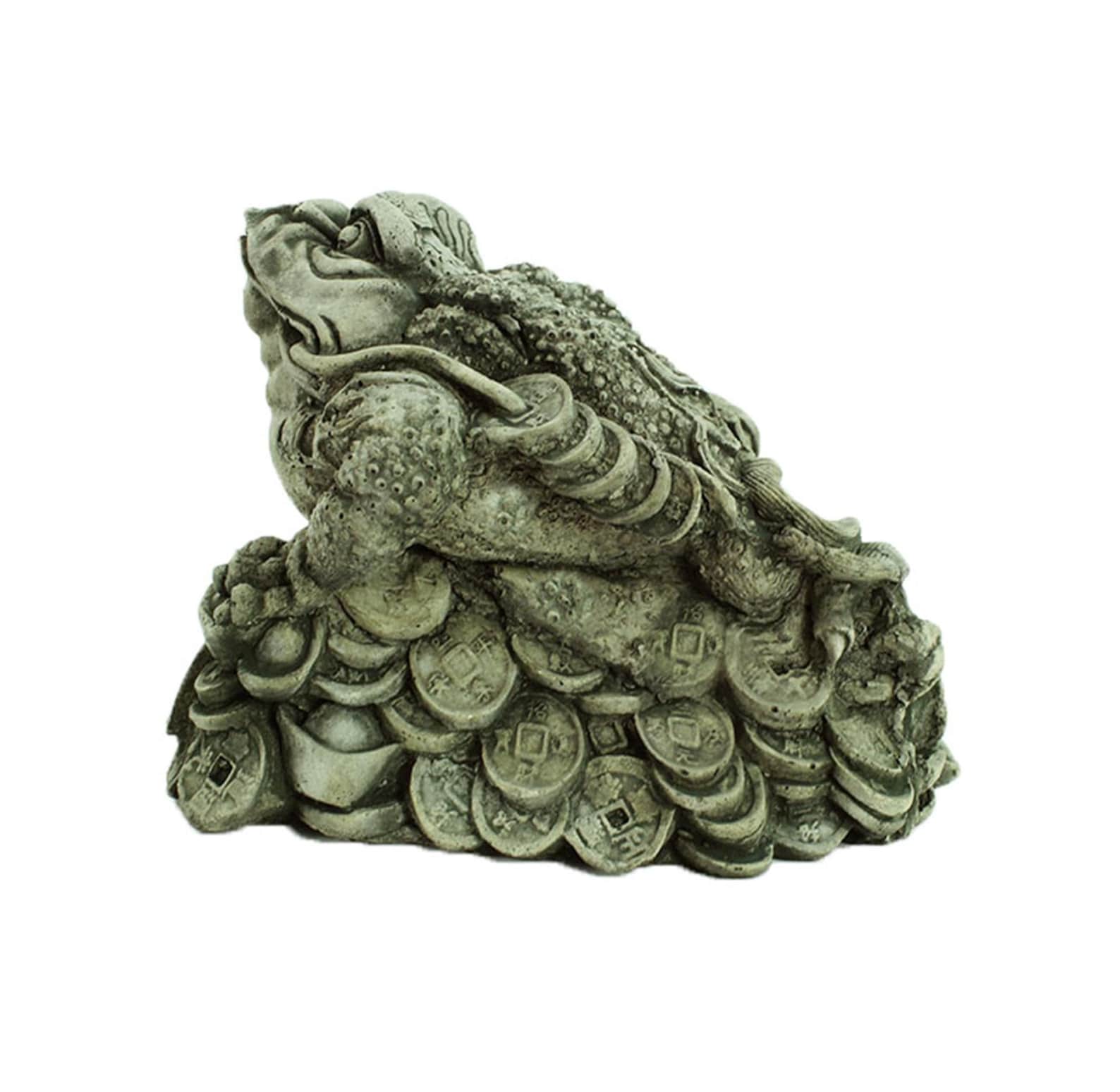 Chan Chu Garden Statue Chinese Toad Feng Shui Frog Sculpture Asian ...