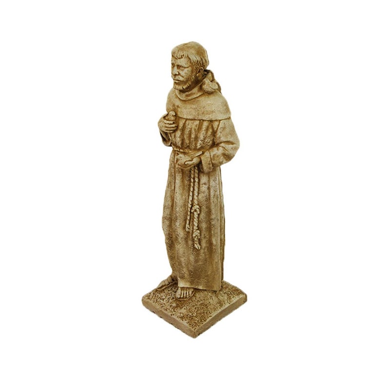 Saint Francis Concrete Garden Statue Cement Religious Figure Cast Stone ...